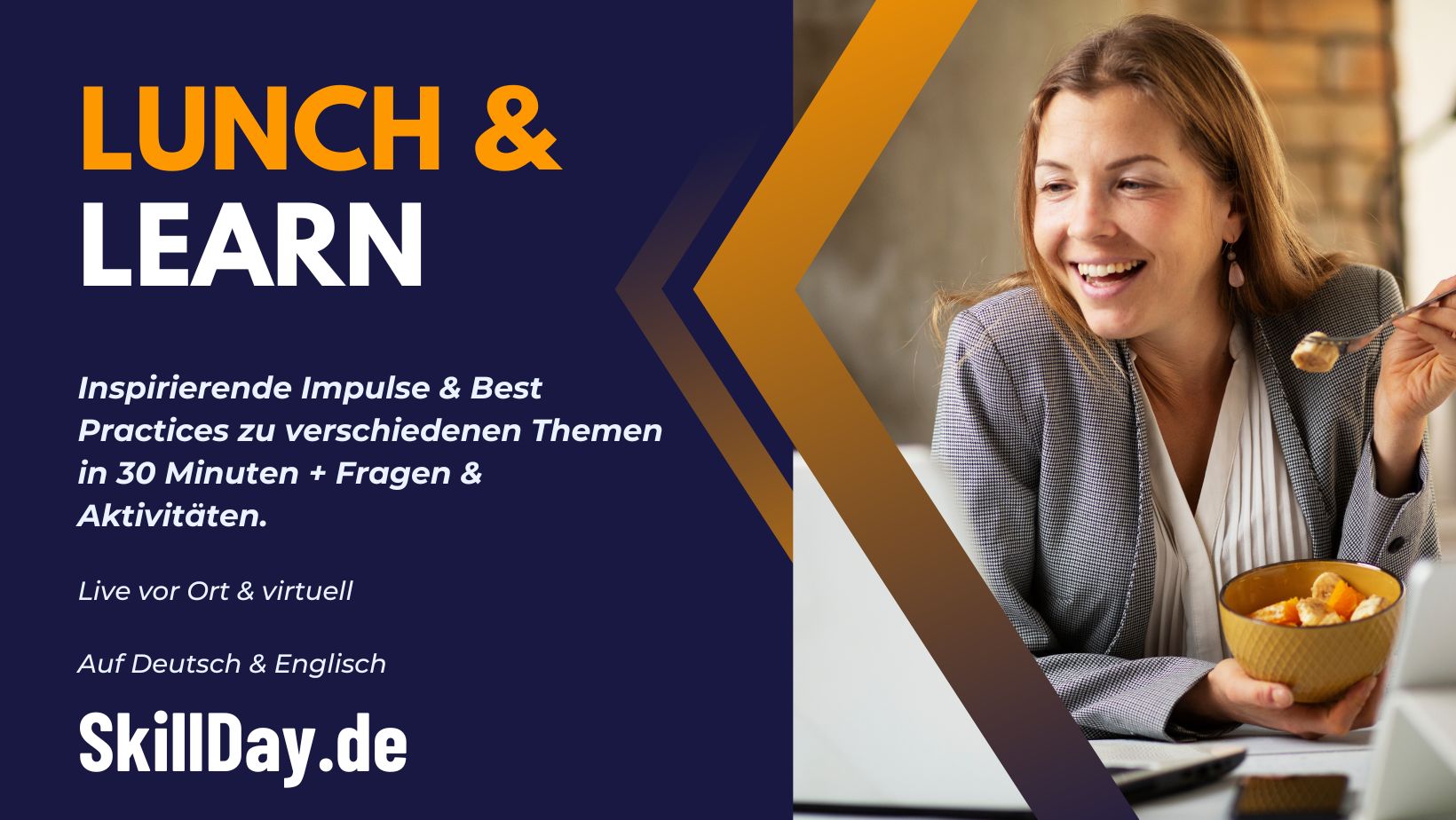 Lunch and Learn einfach buchen, jede Woche ein neues Thema